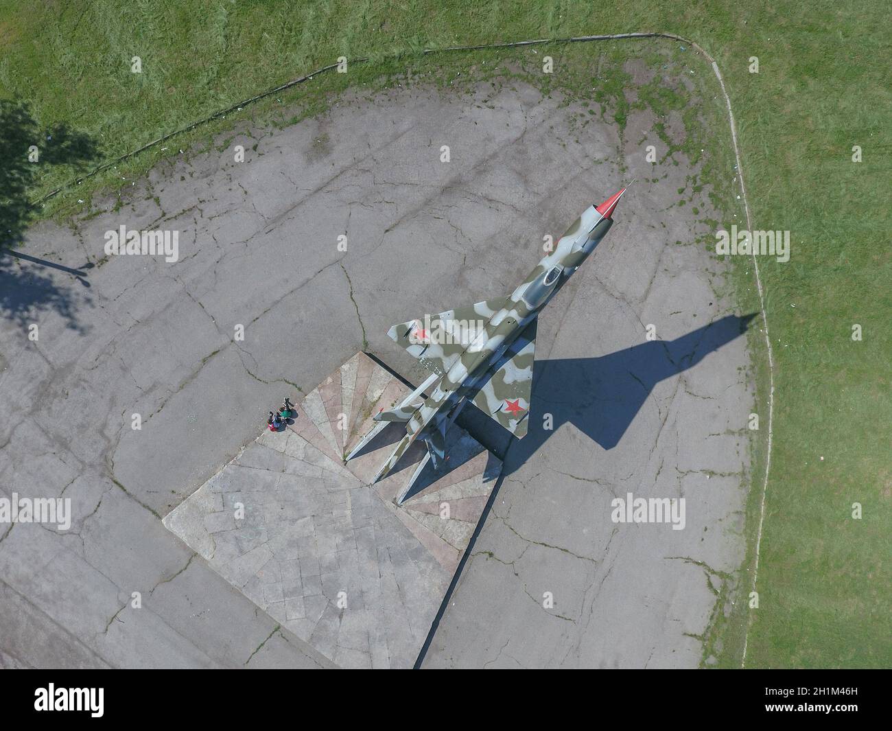 Monument to the fighter aircraft. Monument of military memory and glory ...