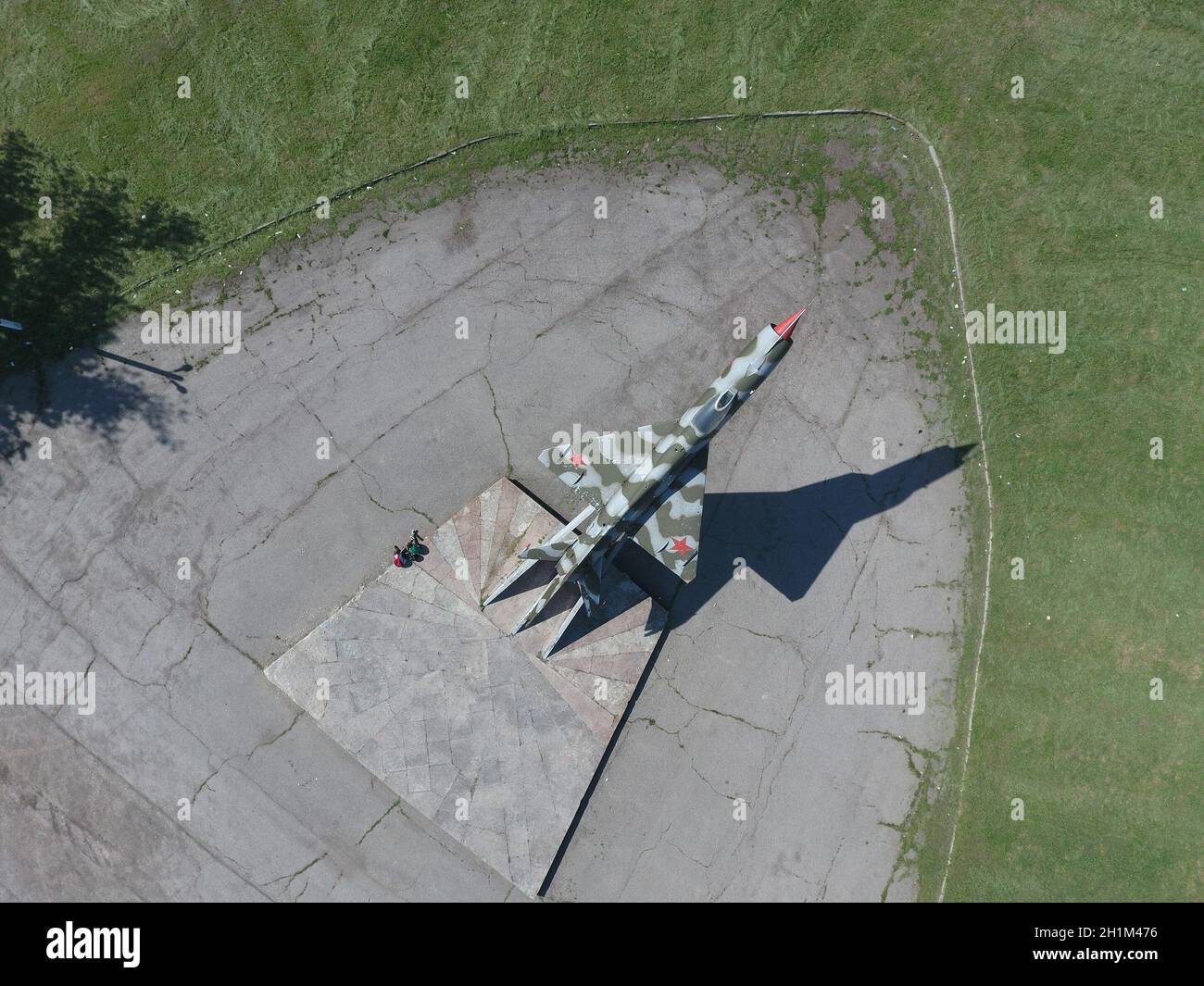 Monument to the fighter aircraft. Monument of military memory and glory ...