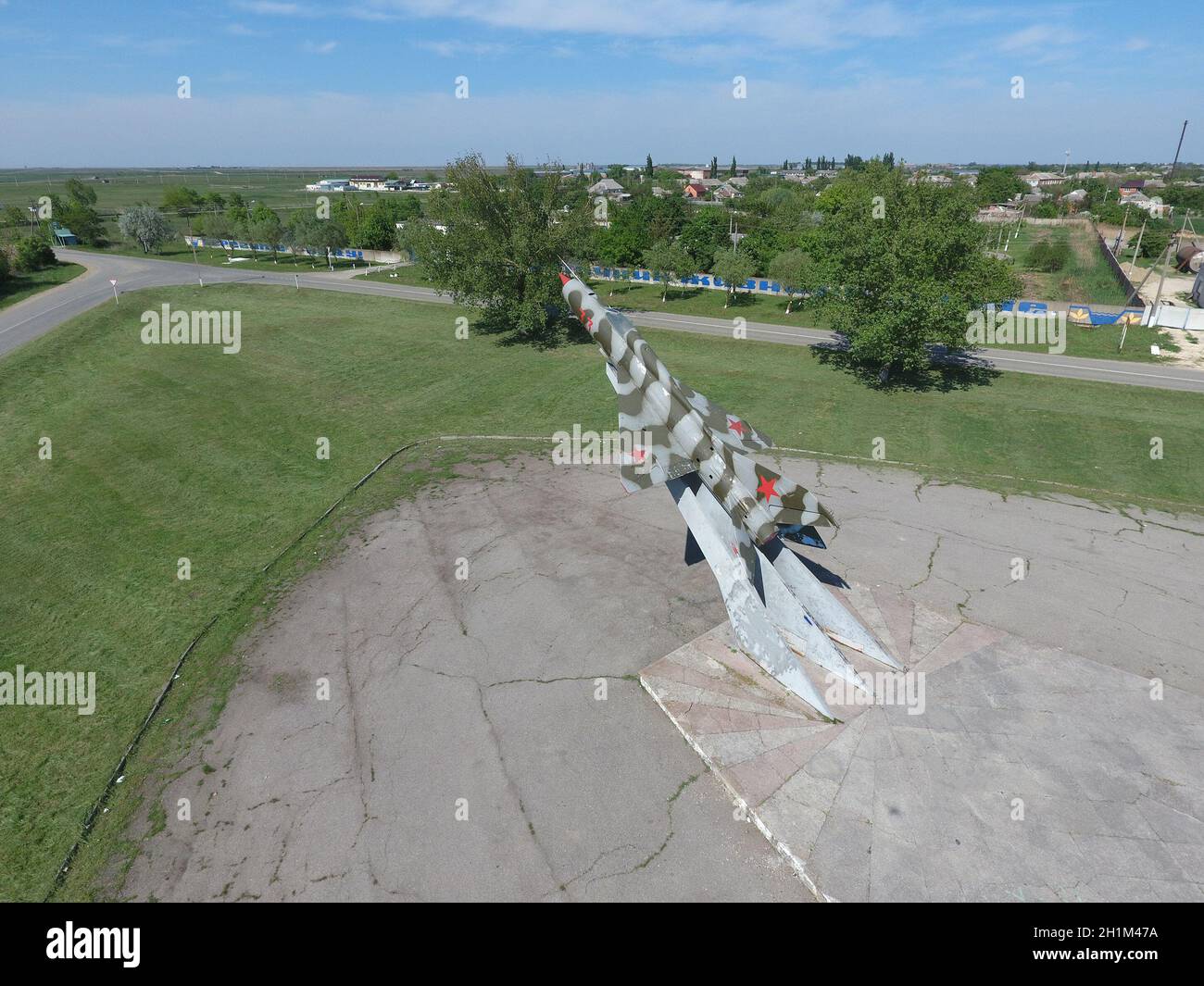 Monument to the fighter aircraft. Monument of military memory and glory ...
