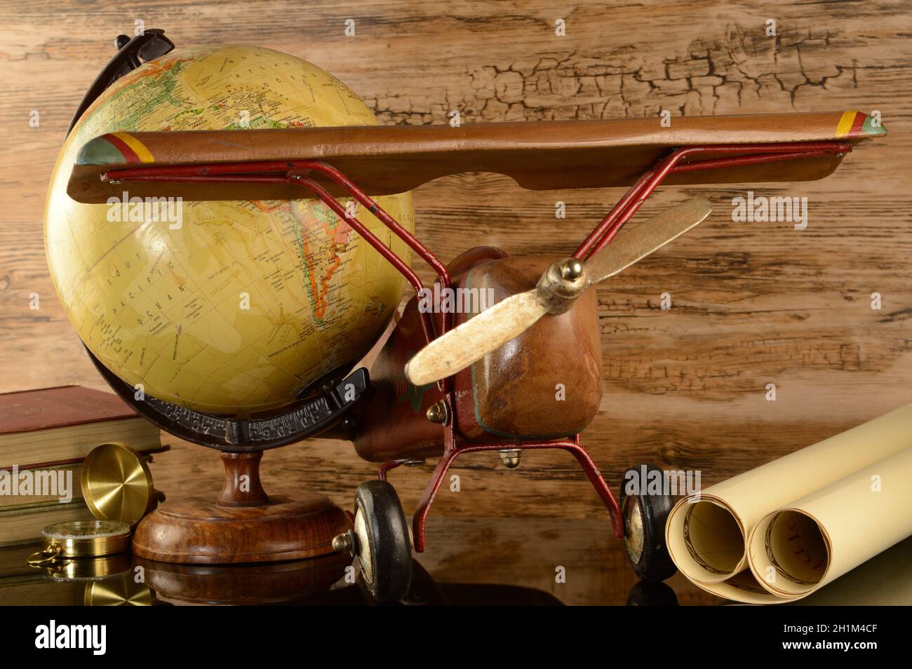 A still life focused on an explorer styled theme Stock Photo - Alamy