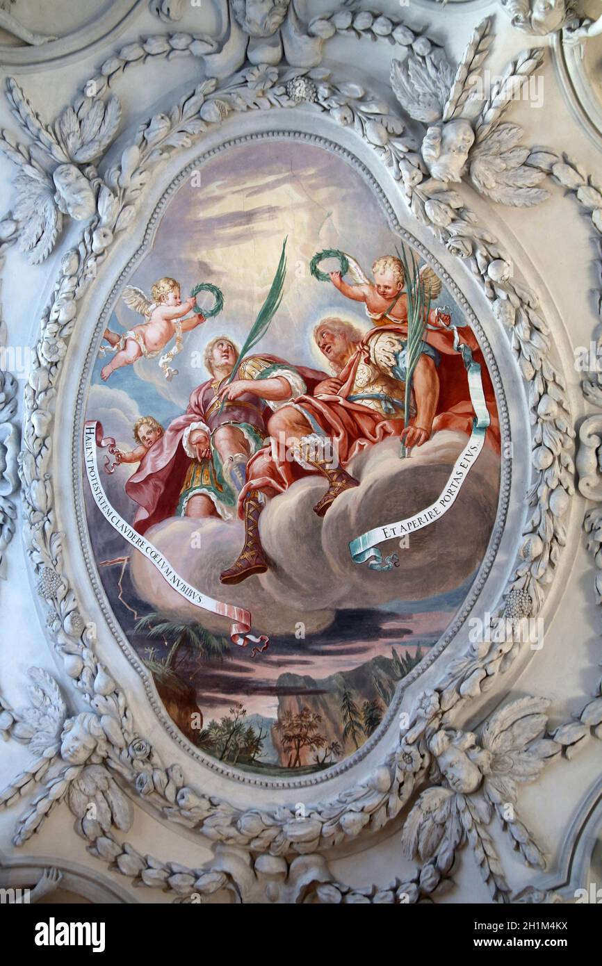 Beautiful religious fresco in Benediktbeuern, Germany Stock Photo - Alamy