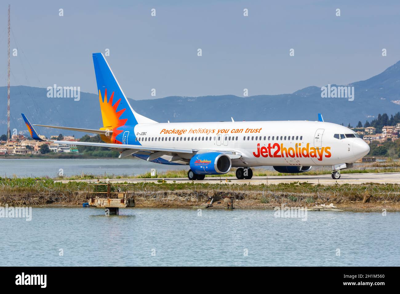 Corfu, Greece - September 19, 2020: Jet2 Boeing 737-800 airplane at ...