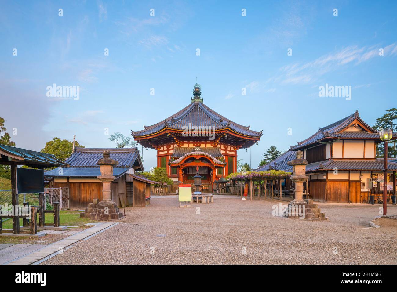 The octagonal hall of temple in Nara Stock Photo - Alamy