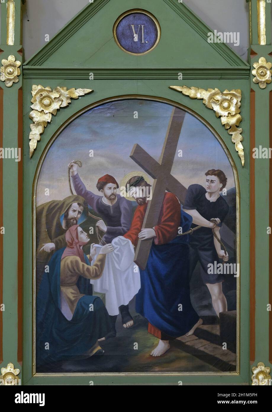 6th Stations of the Cross, Veronica wipes the face of Jesus, church of ...