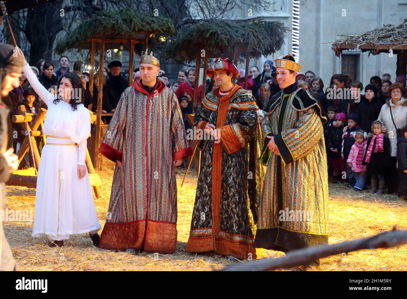 Live Nativity Scene in Zagreb, Croatia Stock Photo - Alamy