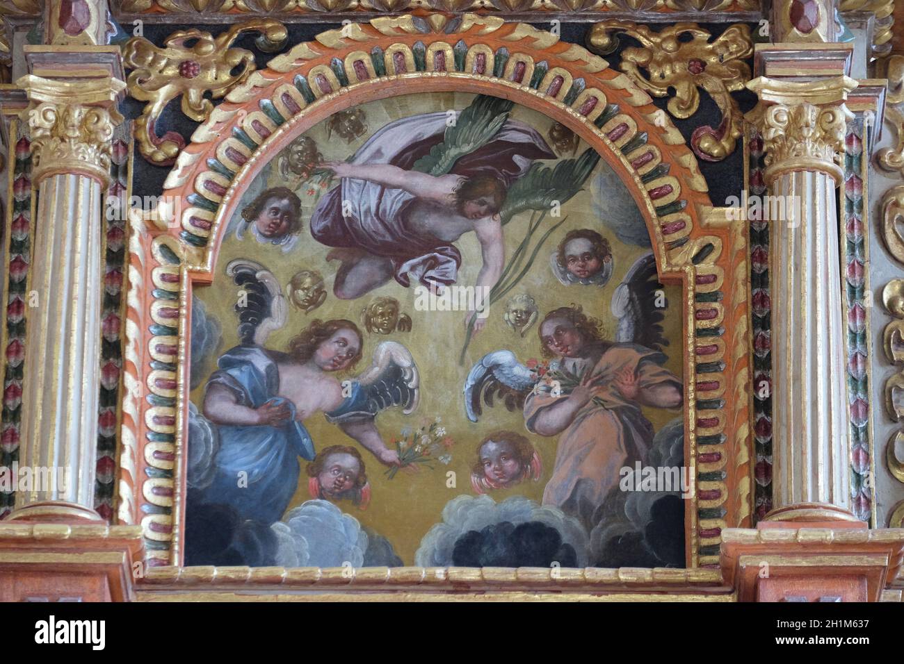 Angels, altarpiece in the chapel of St. Wolfgang in Vukovoj, Croatia ...