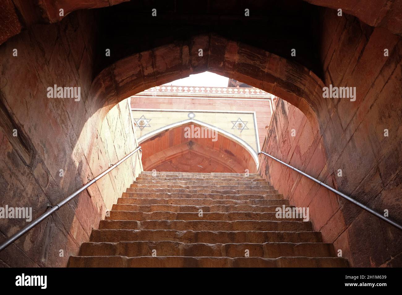 Stairs in Humayun's Tomb, built by Hamida Banu Begun in 1565-72, Delhi ...