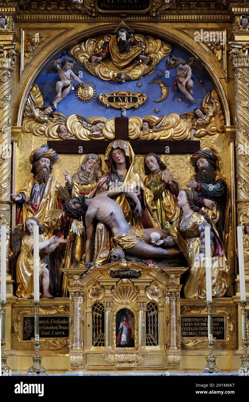 Mary with the body of Christ on her knees statue on the Soul Altar ...