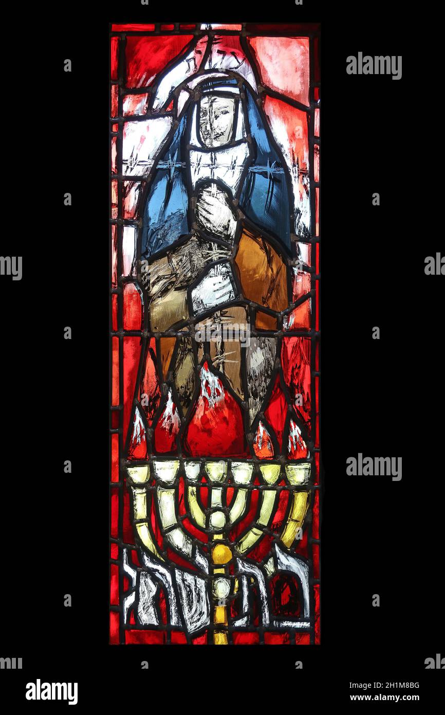 Saint Edith Stein, stained glass window by Sieger Koder in St. John ...