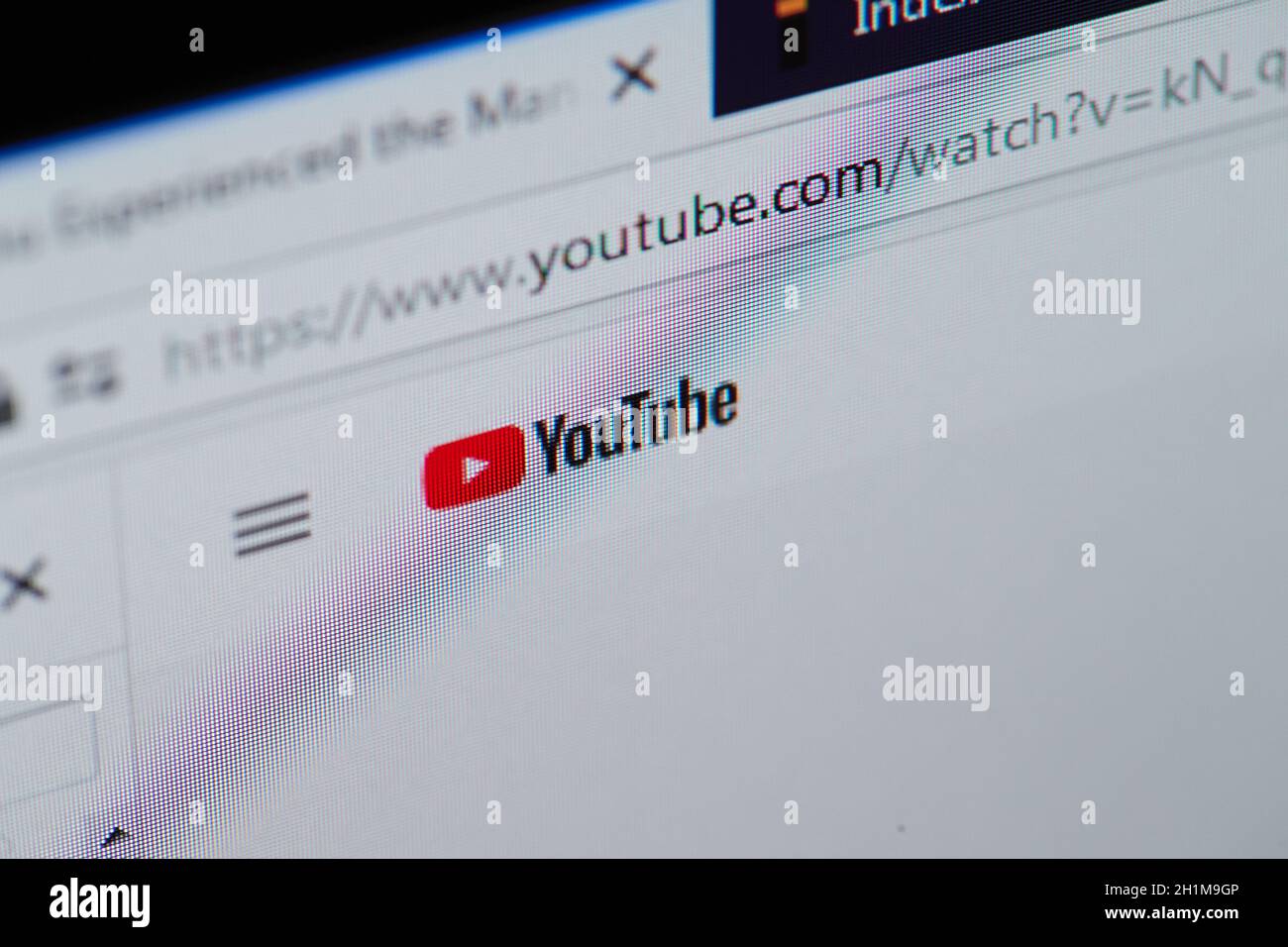 Budapest, Hungary - Circa 2020: Opening Youtube web page on a computer ...