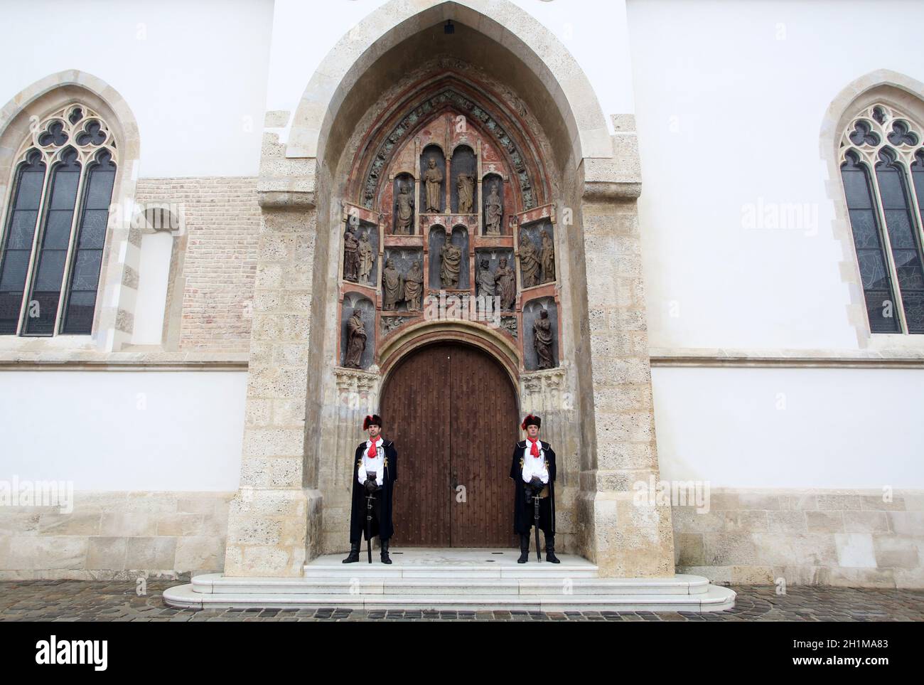 Guard of Honour of the Cravat Regiment on the south portal of the ...