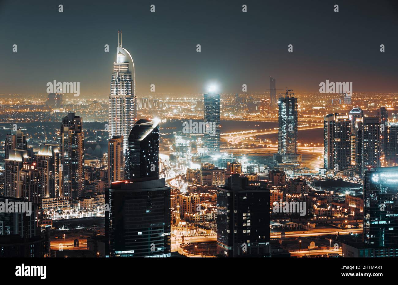 Beautiful Cityscape of a Modern Futuristic Buildings and Towers in the ...