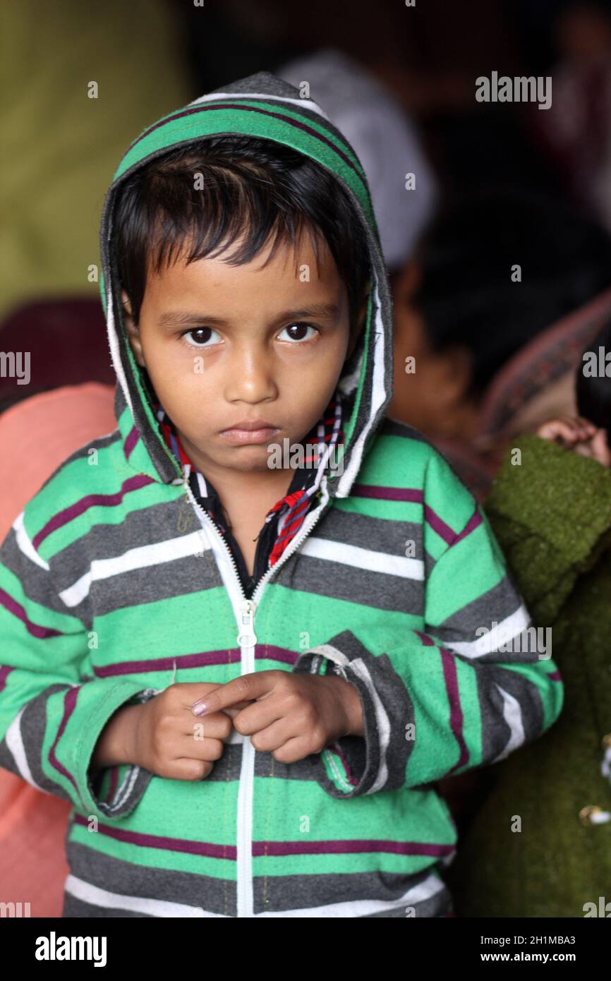 Portrait of tribal children in a village Baidyapur, India Stock Photo ...