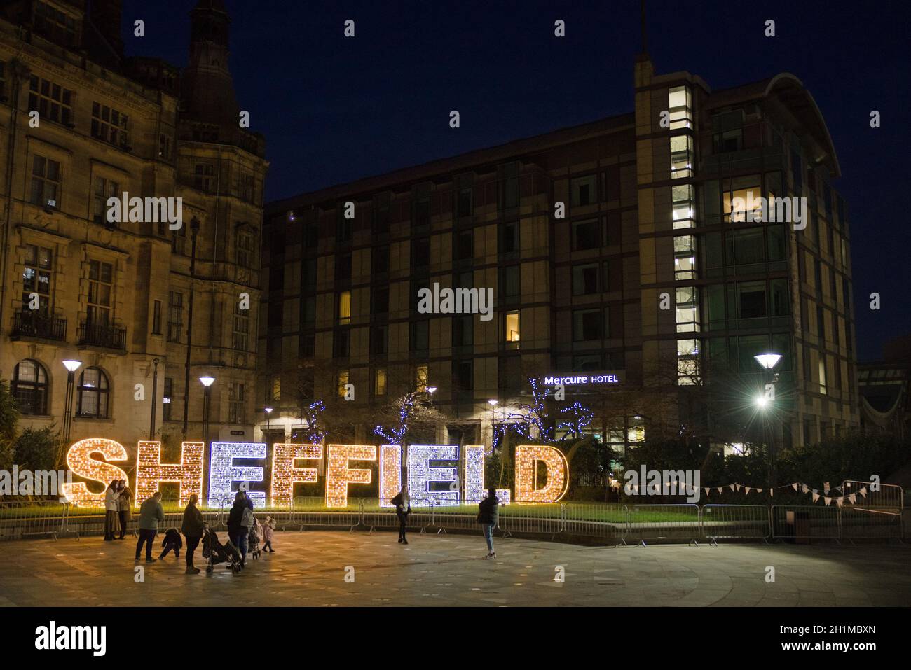 Sheffield, United Kingdom, 27th November, 2020: People taking photos ...