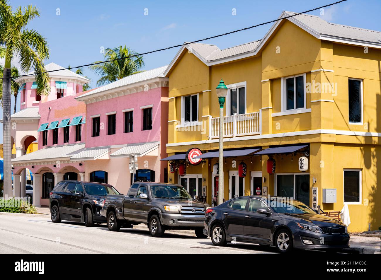 Delray Beach, FL, USA - October 17, 2021: Photo of businesses and ...