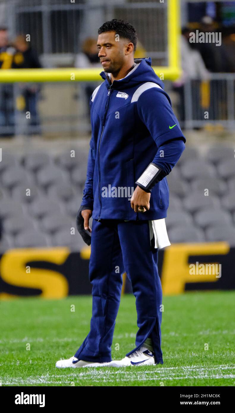 October 17th, 2021: Russell Wilson during the Pittsburgh Steelers vs ...