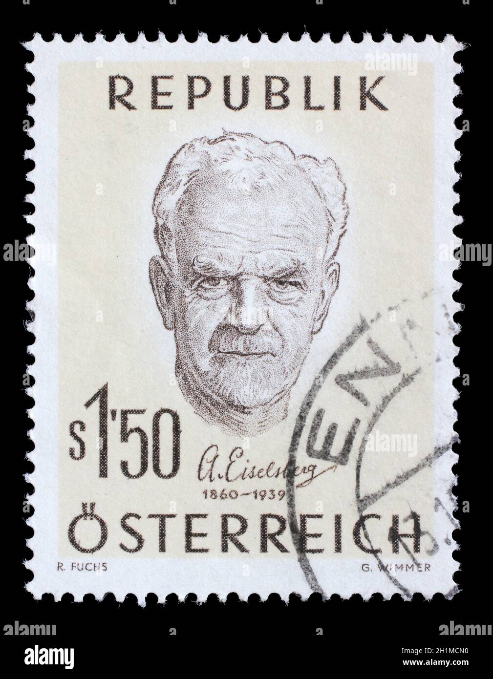 Stamp printed by Austria, shows Anton Eiselsberg, Surgeon, circa 1960 ...