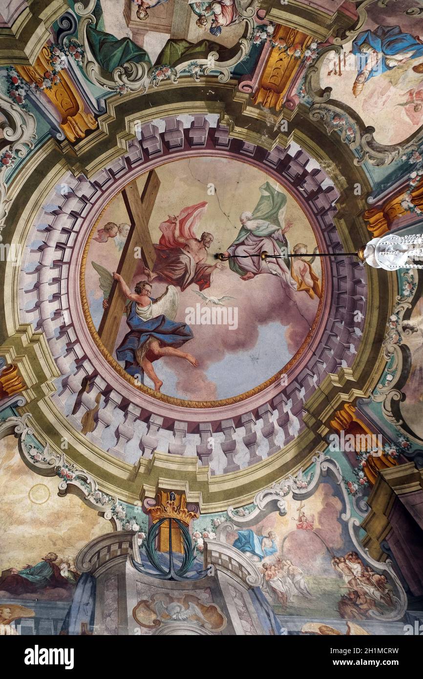 Holy Trinity, fresco on the ceiling of the Saint John the Baptist ...
