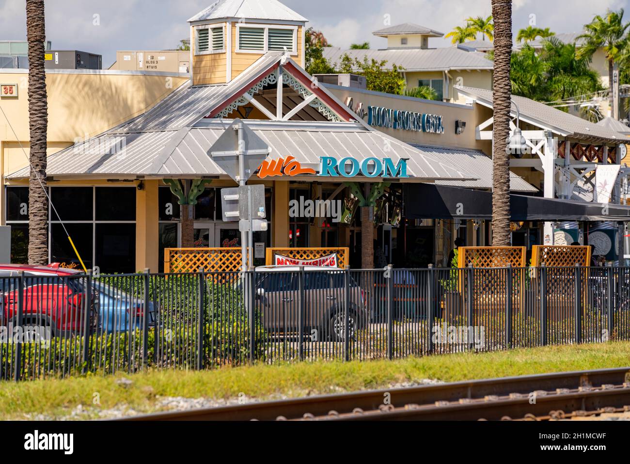Delray Beach, FL, USA - October 17, 2021: Photo of Brus Room sports ...