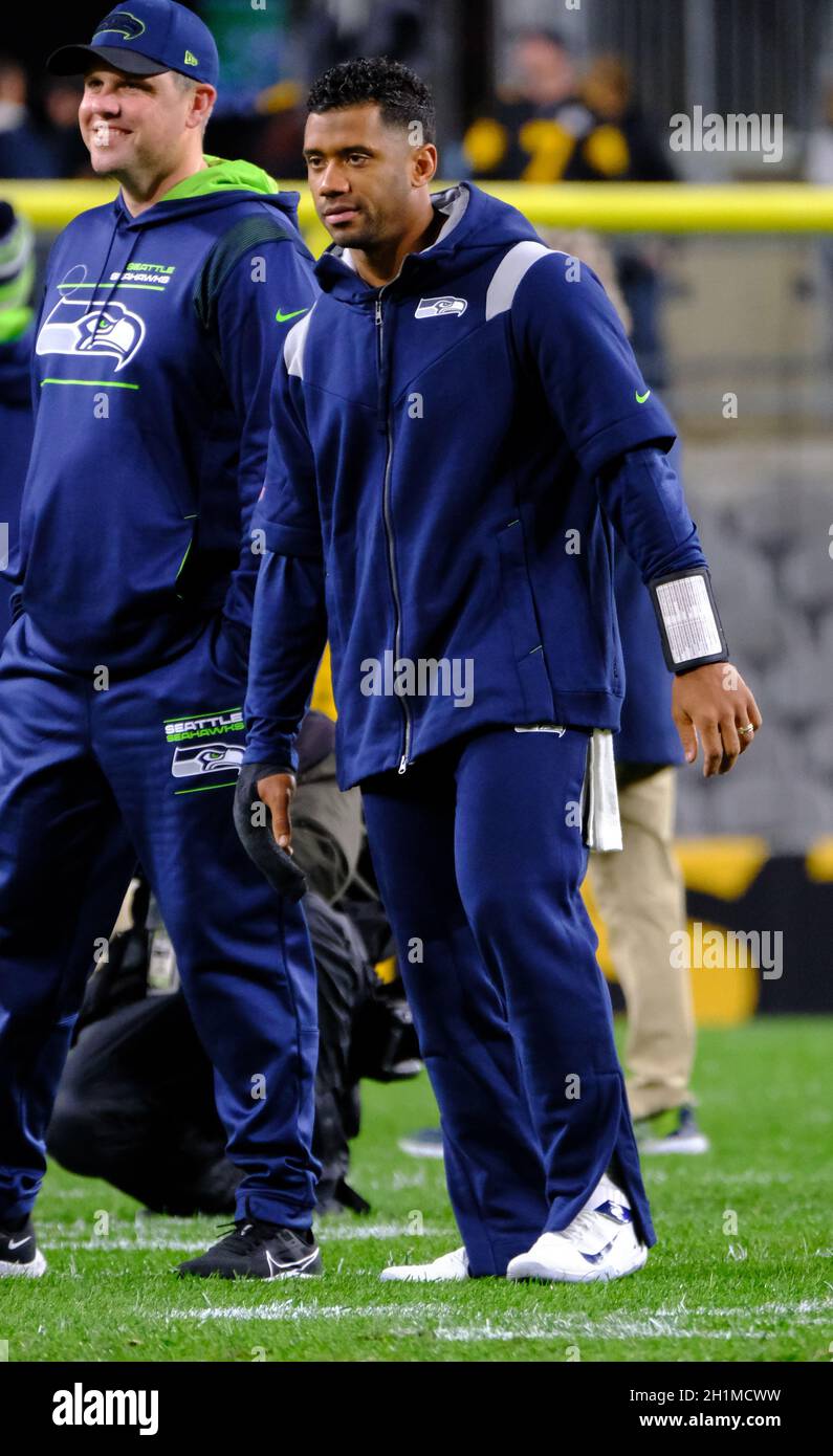 October 17th, 2021: Russell Wilson during the Pittsburgh Steelers vs ...