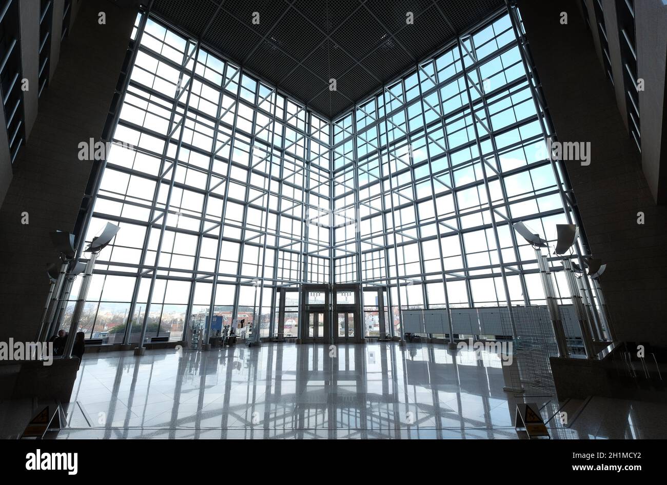 Building of the National and University Library in Zagreb, Croatia ...