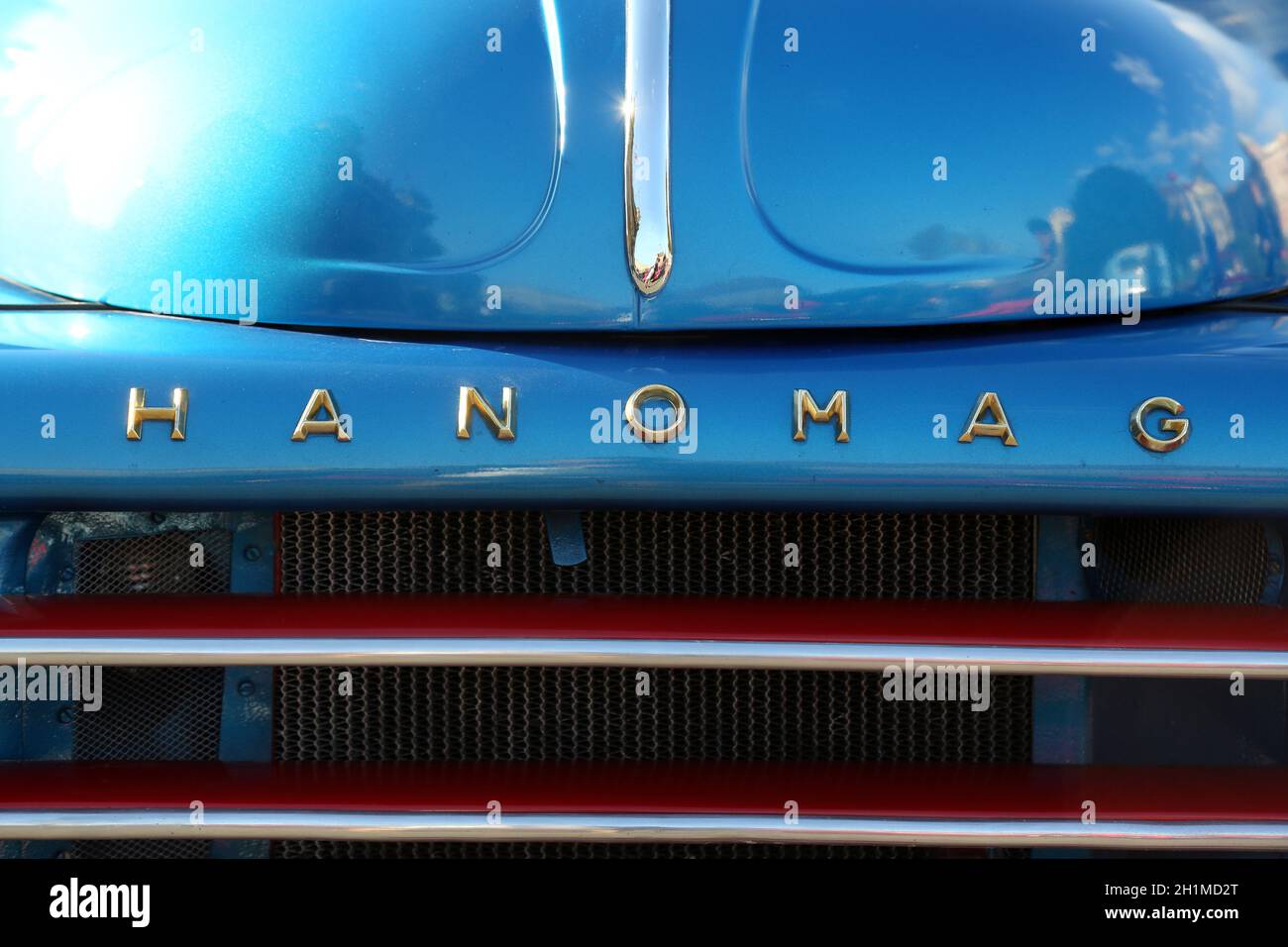 Hanomag truck, vintage cars exhibited during the Retro Mobile Parade in ...