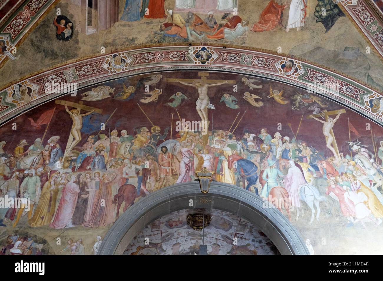The Crucifixion, fresco by Andrea Di Bonaiuto, Spanish Chapel in Santa ...