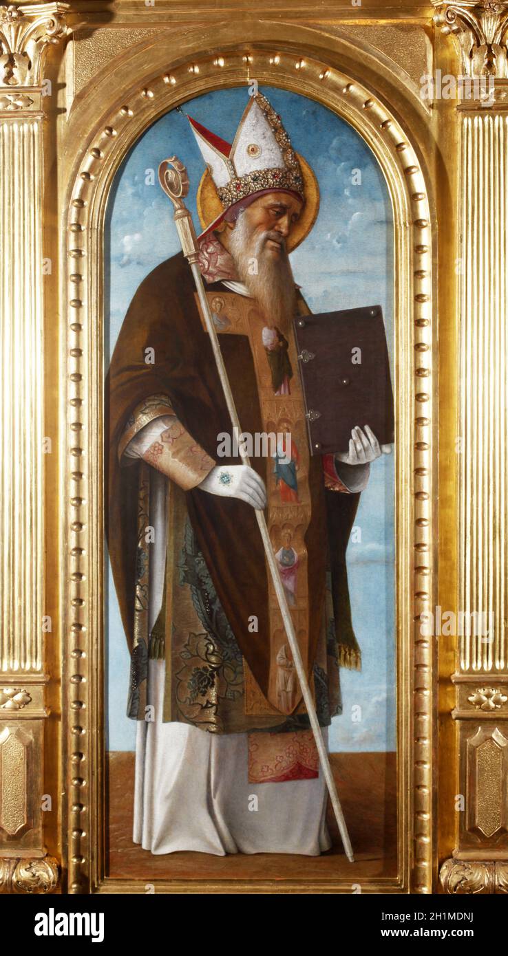Giovanni Bellini: Saint Benedict Stock Photo - Alamy