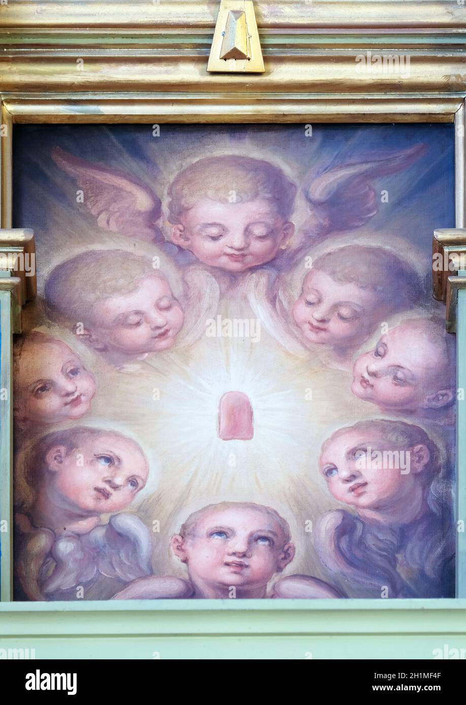 Angels, altarpiece on the altar of the Saint John of Nepomuk in the ...