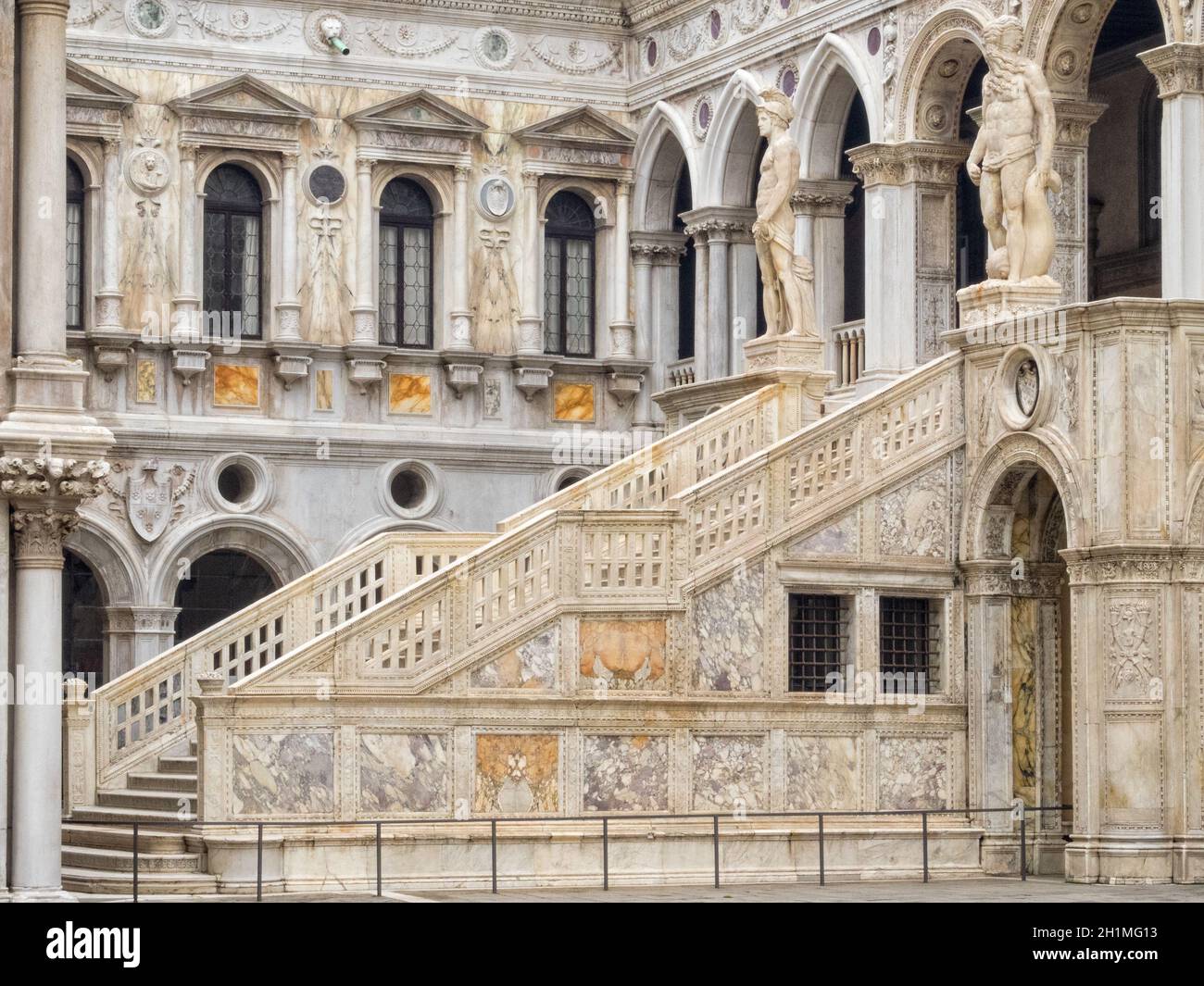 The Giants' Staircase in the courtyard of the Doge's Palace (Palazzo ...