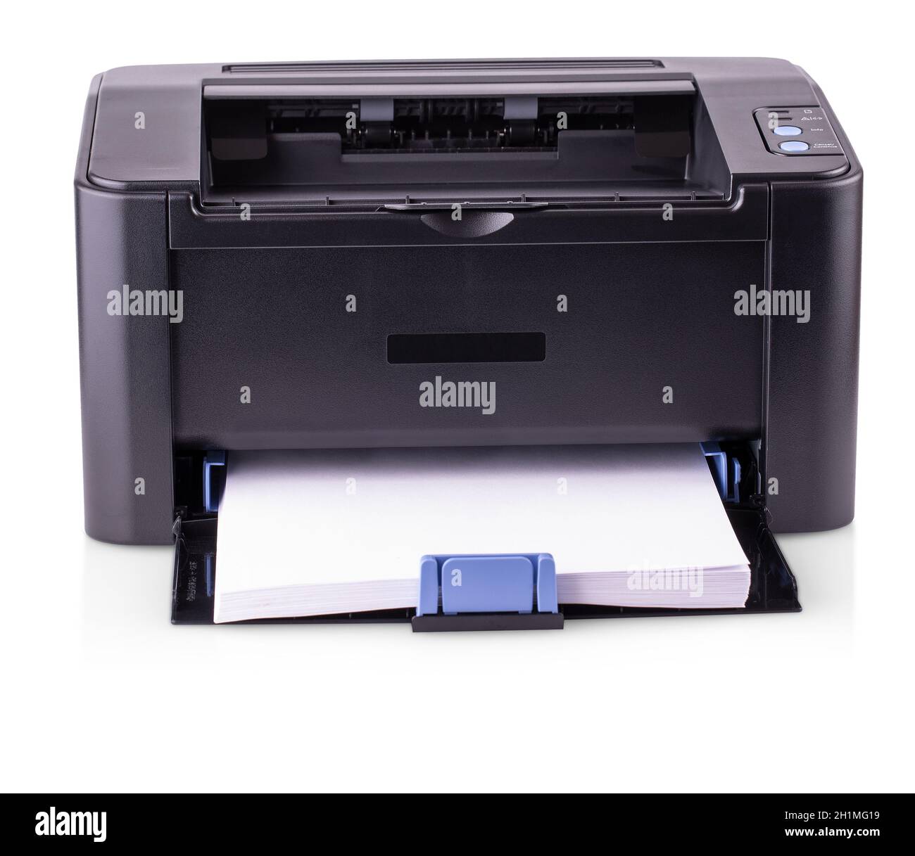 The modern compact laser home printer isolated on white background ...