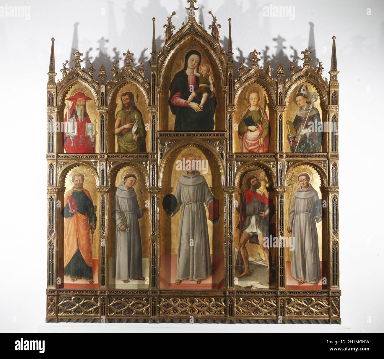 Antonio and Bartolomeo Vivarini: Polyptych of the Virgin and Child with Saints, Altarpiece in ...