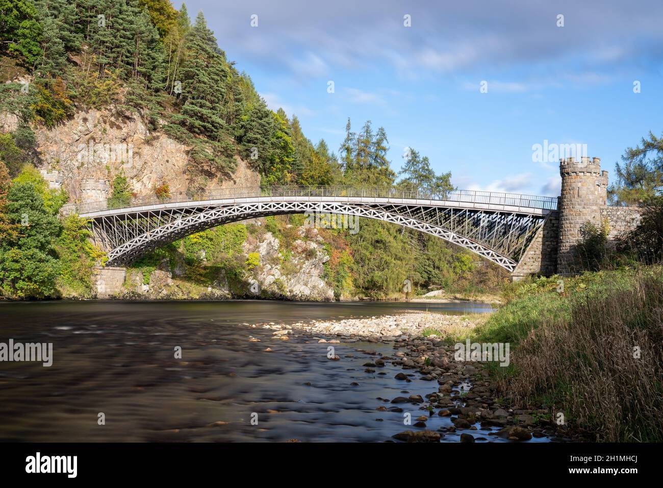 Craigellachie Bridge on the River Spey in Scotland Stock Photo - Alamy