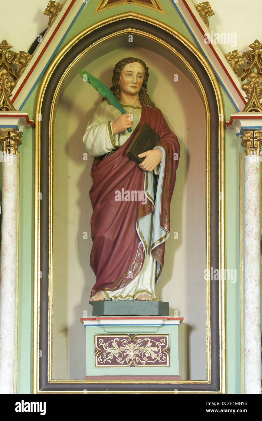 Saint Vitus statue on the altar Saint Vitus in Our Lady Chapel in ...