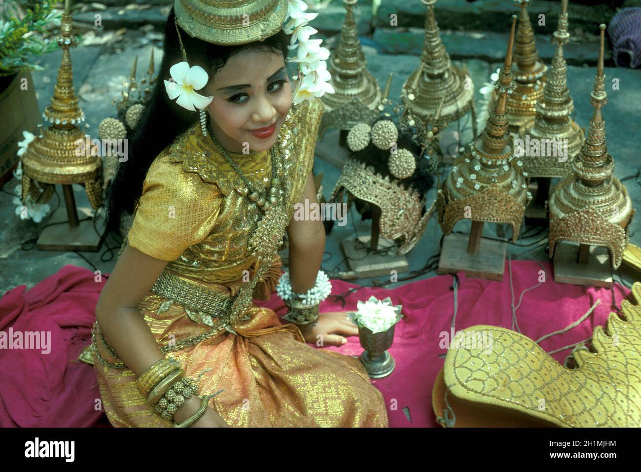 a khmer apsara Dance women at the Temple of Preah Khan in the Temple ...