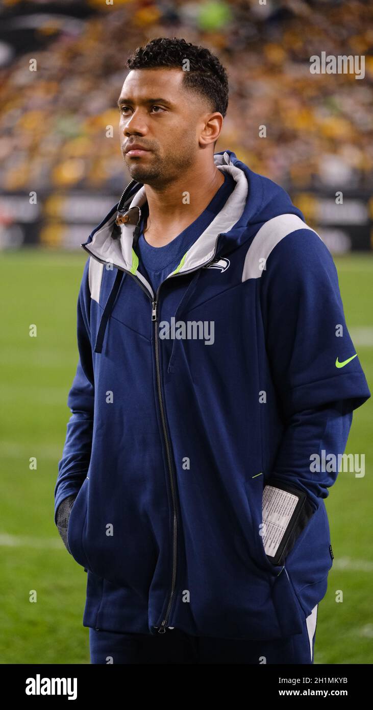 October 17th, 2021: Russell Wilson during the Pittsburgh Steelers vs ...
