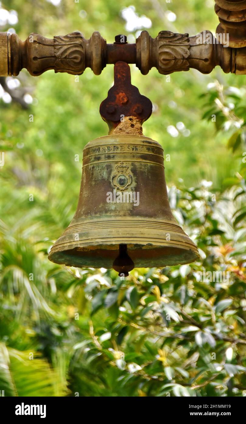 Old brass bell hi-res stock photography and images - Alamy