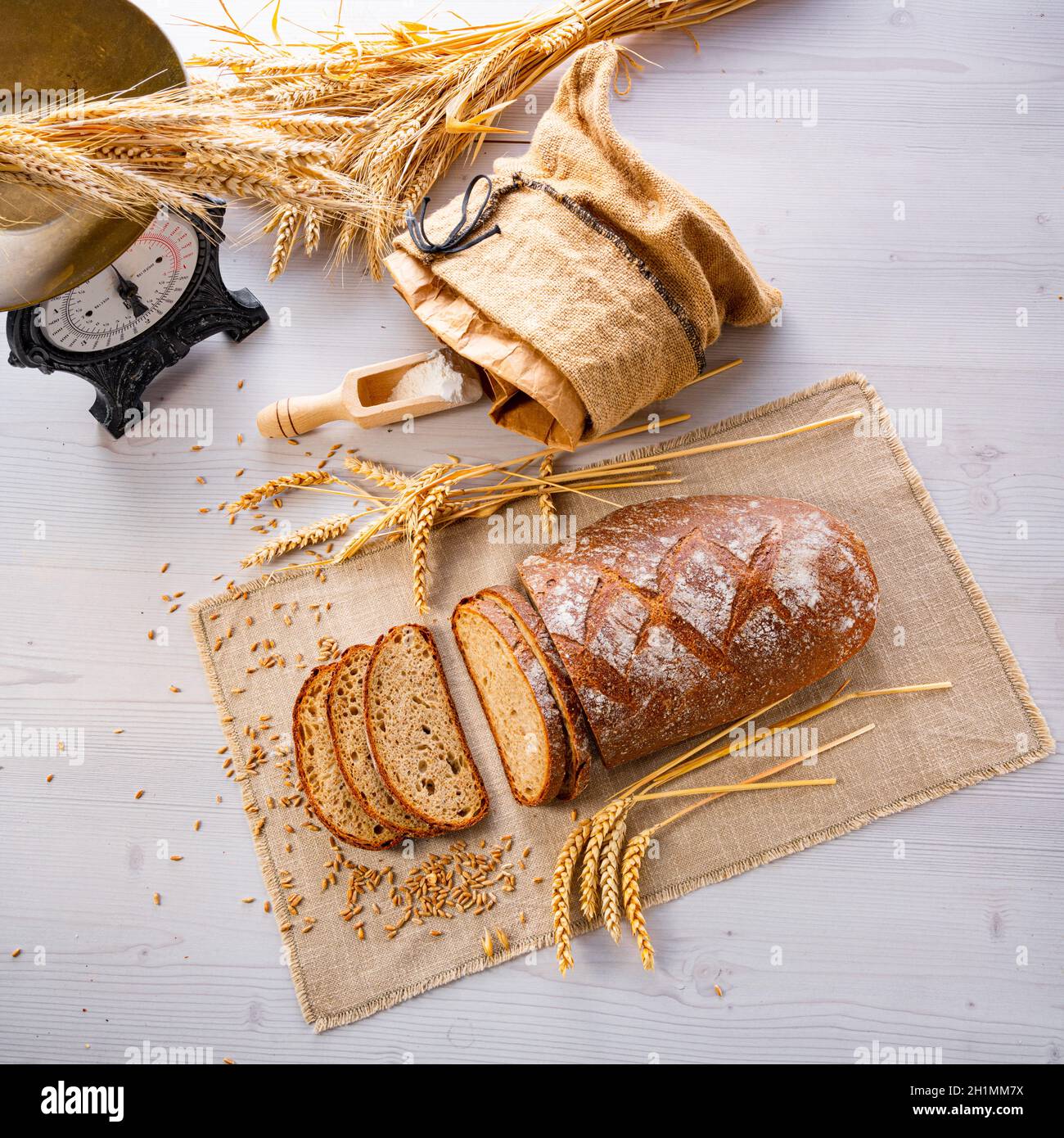 Delicious mixed rye bread, also called gray bread Stock Photo - Alamy