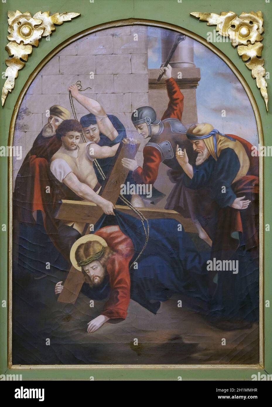 3rd Stations of the Cross, Jesus falls the first time, church of Saint ...