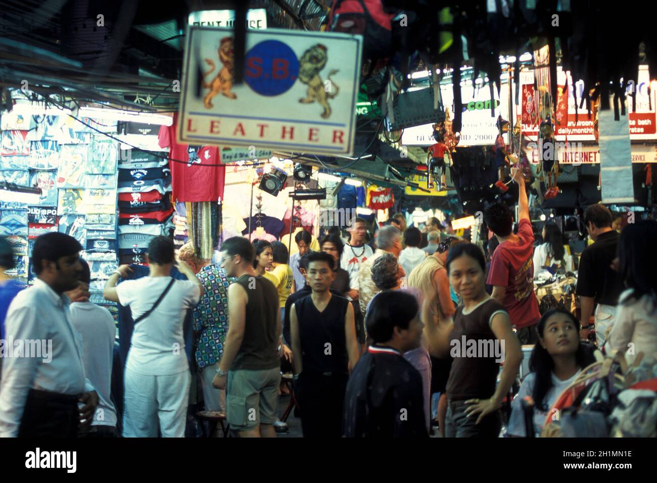 the Patpong market and road in the city of Bangkok in Thailand in ...