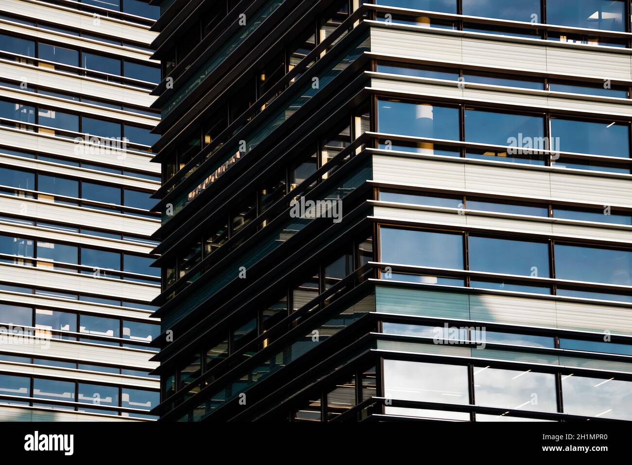 Closeup shot of modern buildings facades in Vilnius, Lithuania Stock ...