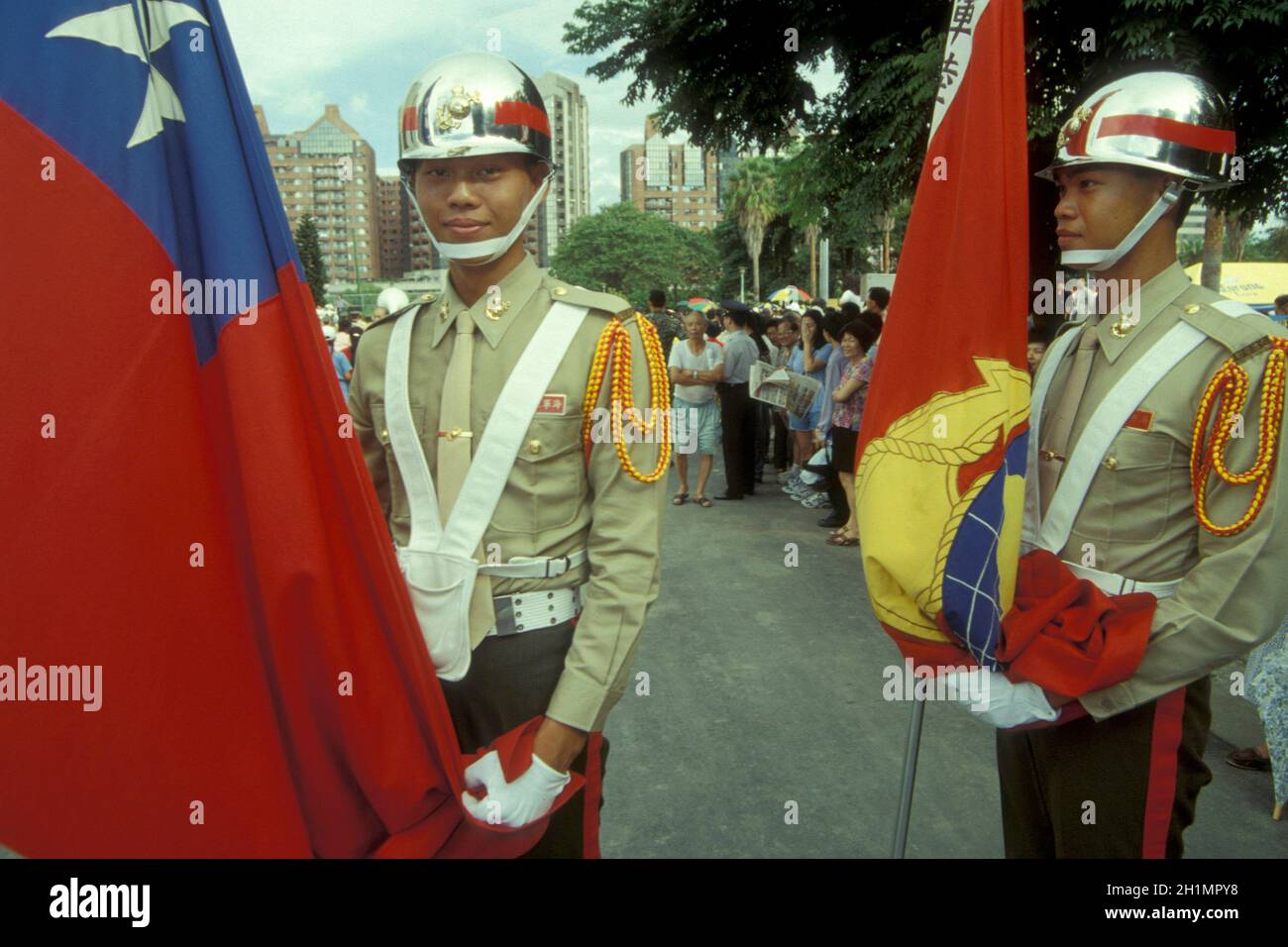 a ceremony with soldiers of Taiwan army at the USA National Day of 4 ...