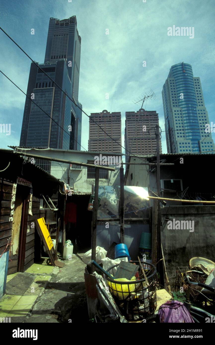 the skyline and city centre of Kaohsiung in Taiwan of East Aasia. Taiwan, Taipei, July, 1997 ...