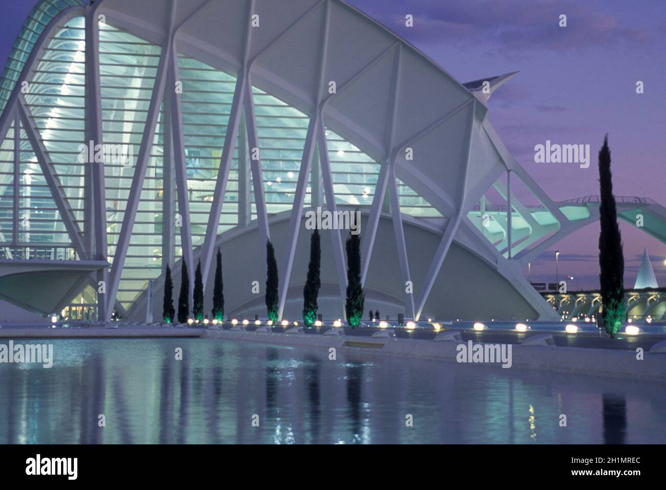 the architecture of l Hemisferic Imax Cinema Theater in the City of ...