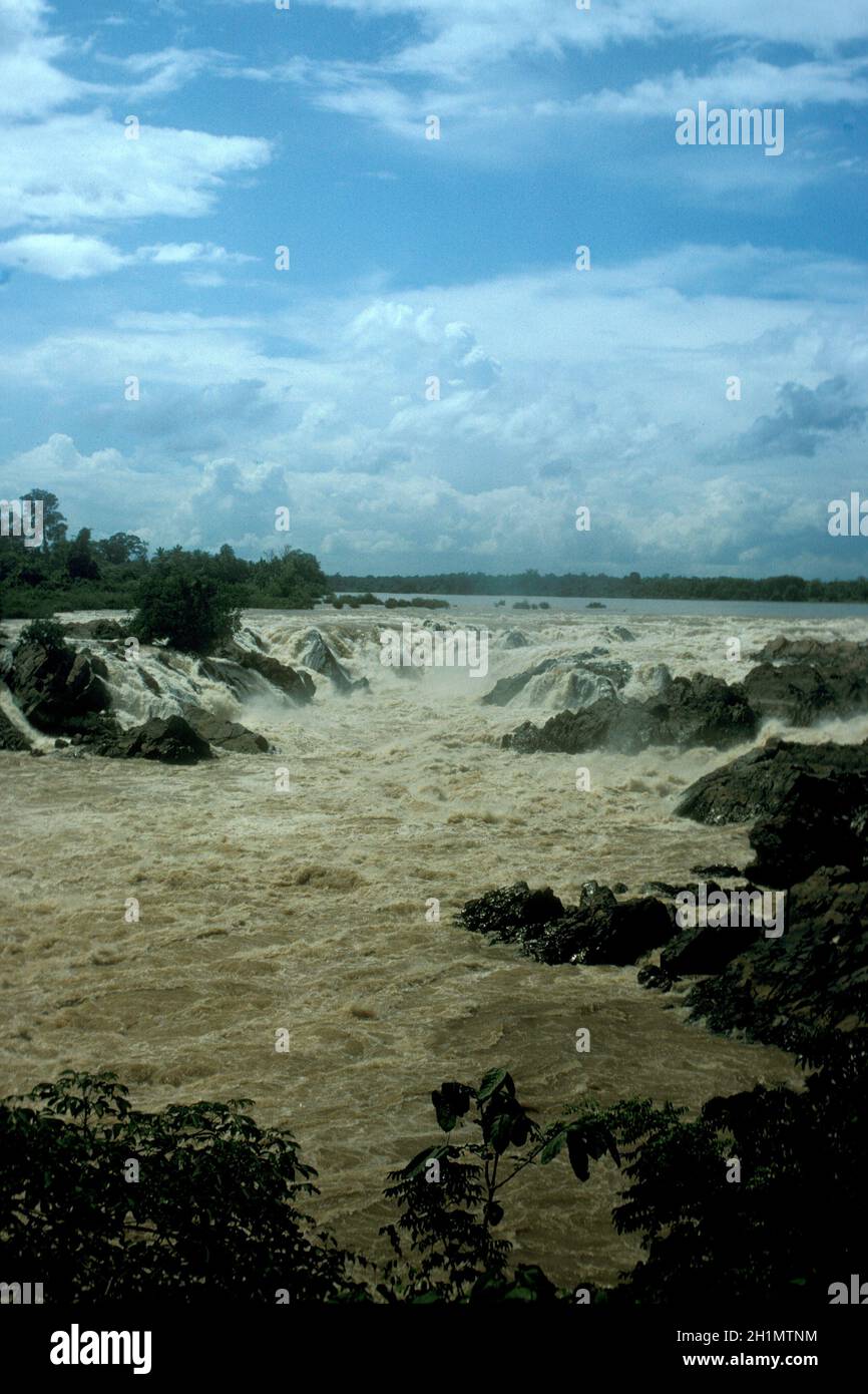 The Waterfalls of Khon Phapheng of the Mekong River at the Village of ...