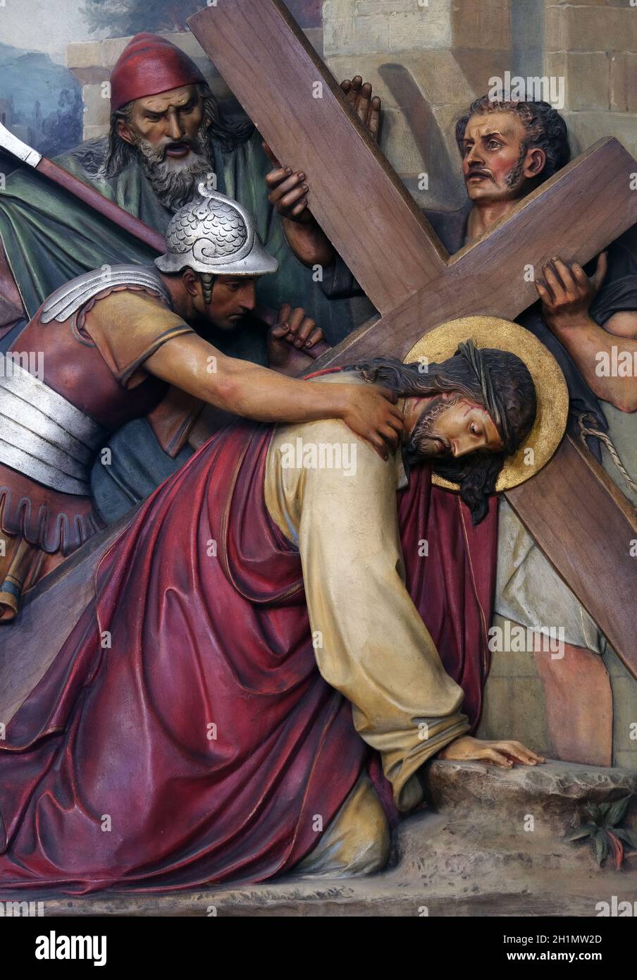 3rd Stations of the Cross, Jesus falls the first time, Basilica of the ...