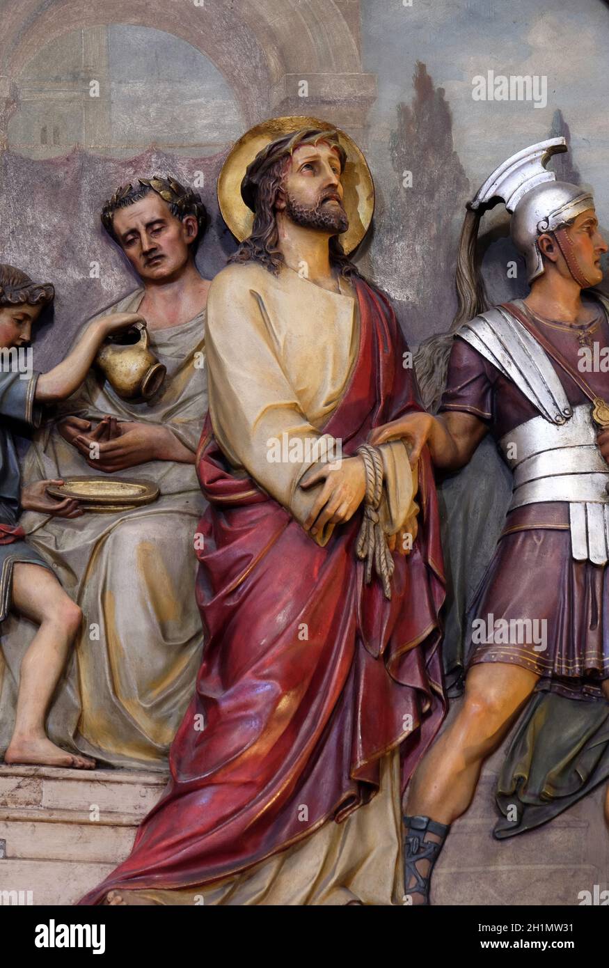 Jesus condemned death 1st stations hi-res stock photography and images ...