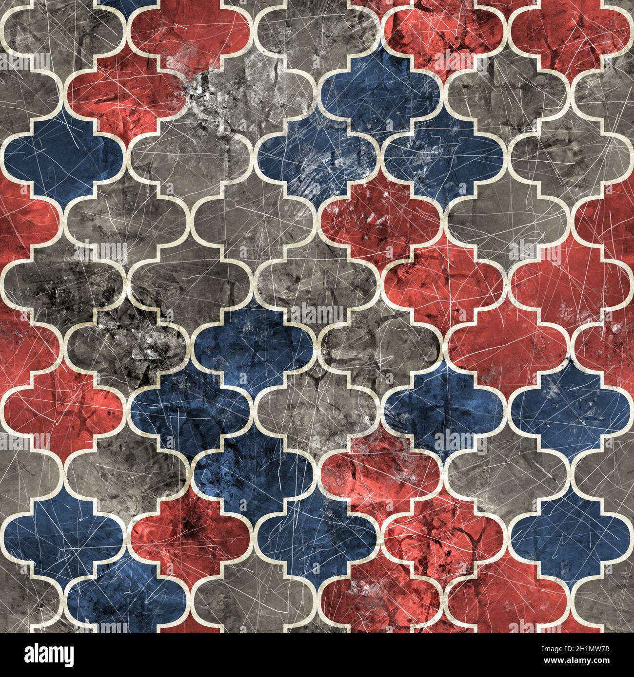 Seamless Moroccan Tile Mosaic Grungy Pattern for Surface Print Stock ...