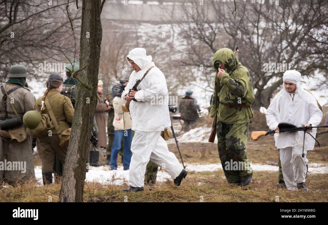 Aksay,Rostov Region, Russia, February 16, 2013: Reconstruction of ...
