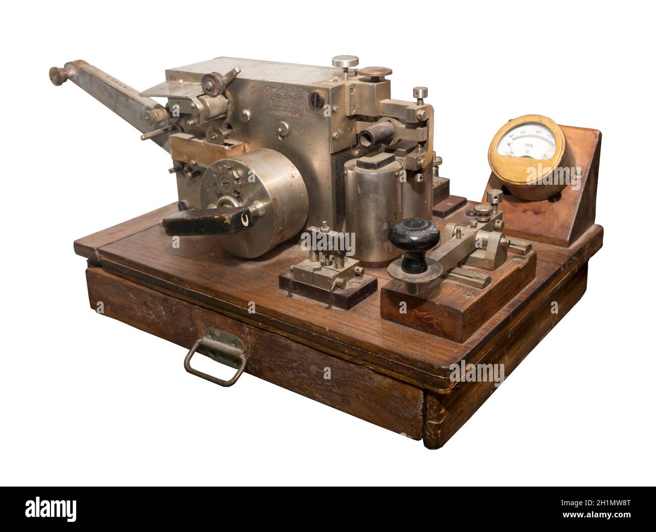 Telegraph 19th century - is isolated on the white Stock Photo - Alamy